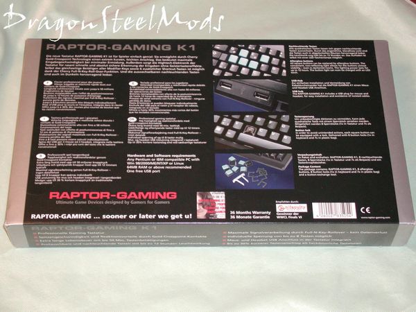 RAPTOR-GAMING K1 Gaming Keyboard | DragonSteelMods