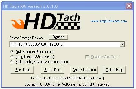 HD Tach RW V 3.0.1.0 from Simpli Software | DragonSteelMods
