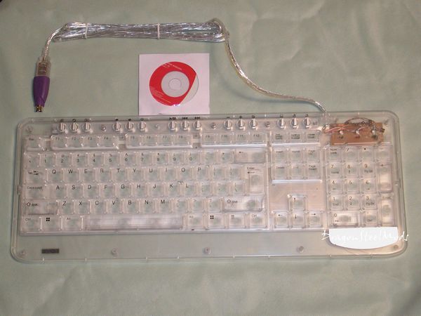 Logisys Clear Acrylic Blue EL Keyboard | DragonSteelMods