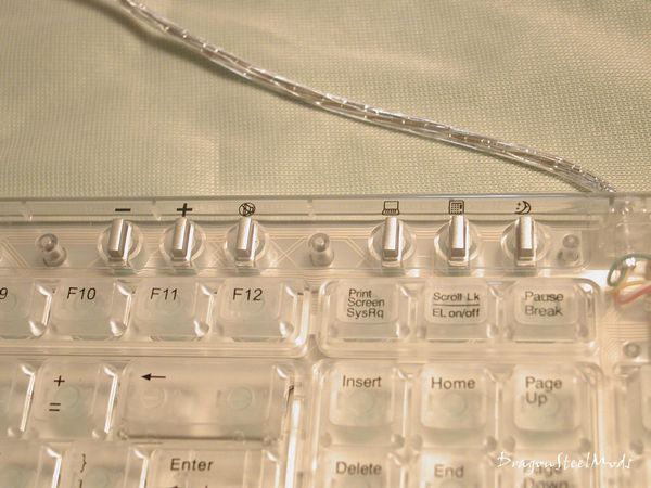 Logisys Clear Acrylic Blue EL Keyboard | DragonSteelMods