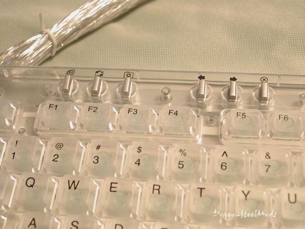 Logisys Clear Acrylic Blue EL Keyboard | DragonSteelMods