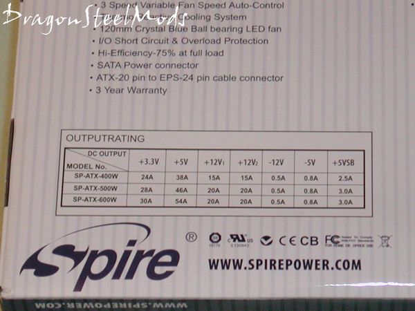 Spire RockeTeer IV 600Watt Power Supply | DragonSteelMods