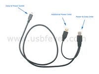 USB 2.0 USB Extension Cable with extra Power inlet from USBFever ...