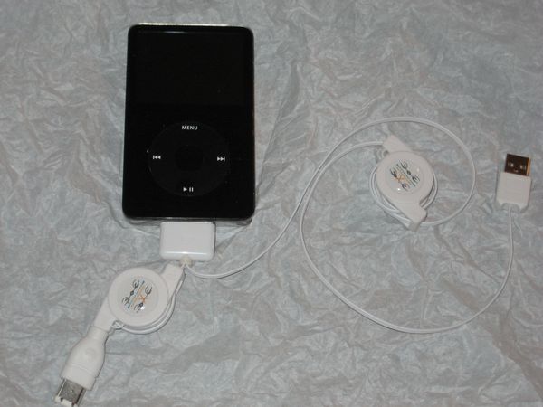 iPod Retractable USB+Firewire Hotsync Cable Review | DragonSteelMods