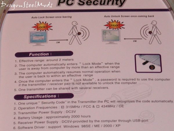 Wireless PC Lock from USBGeek | DragonSteelMods
